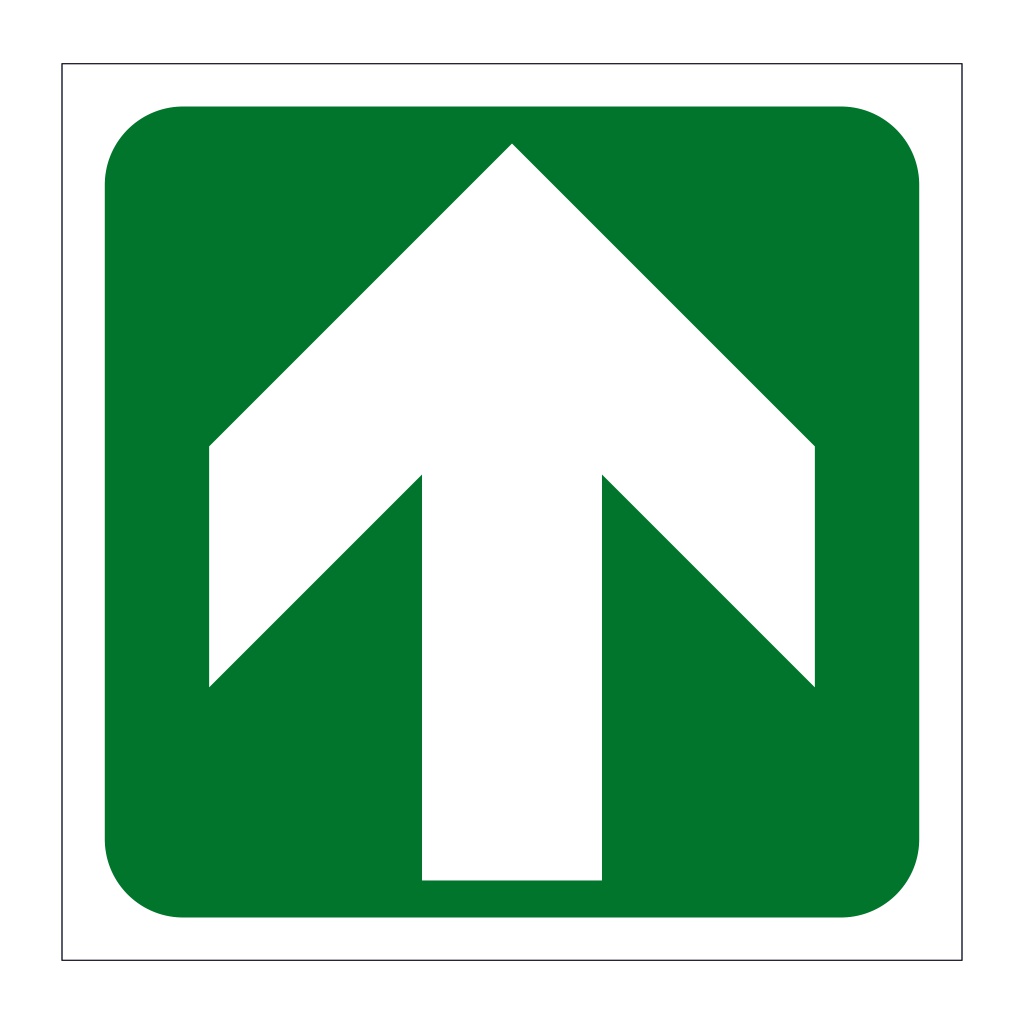 Up Directional Arrow (Marine Sign) | British Safety Signs
