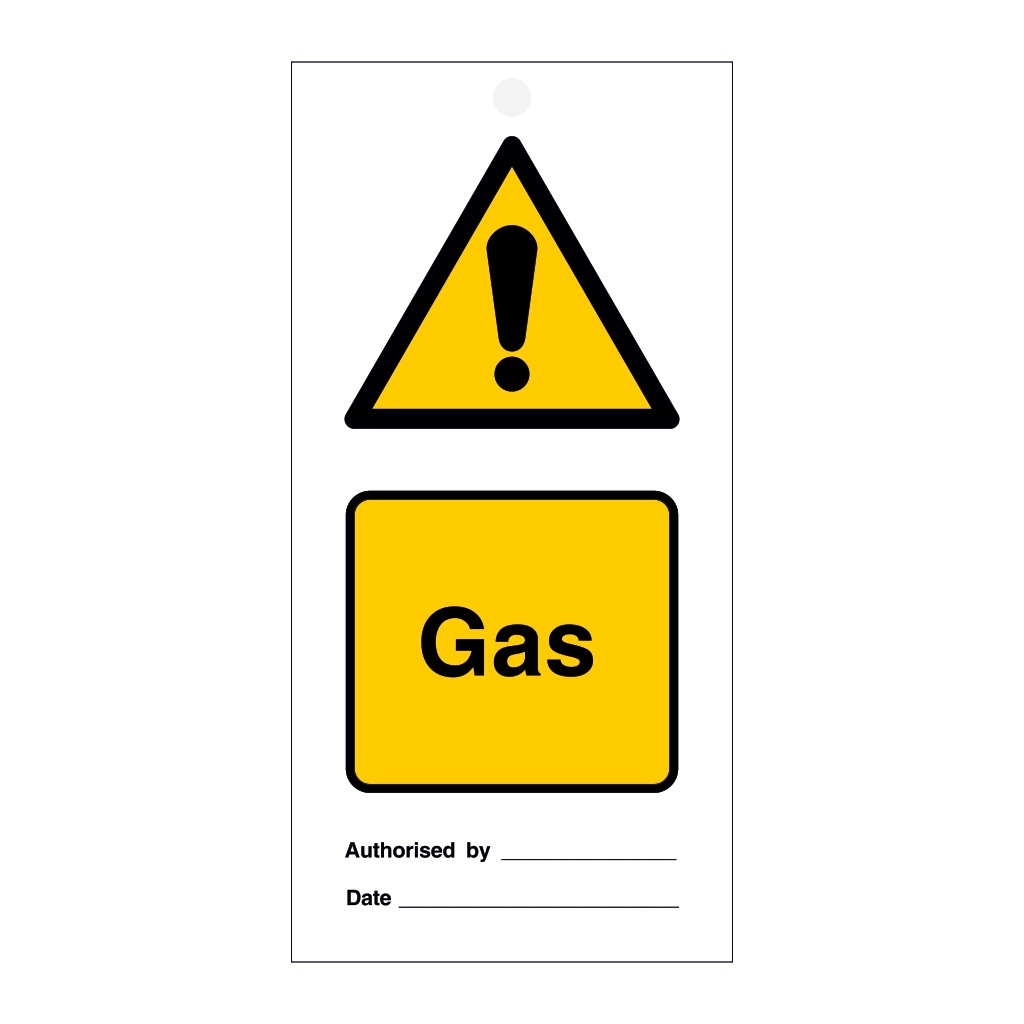 Gas Tie Tag Pack of 10 (Marine Sign) | British Safety Signs