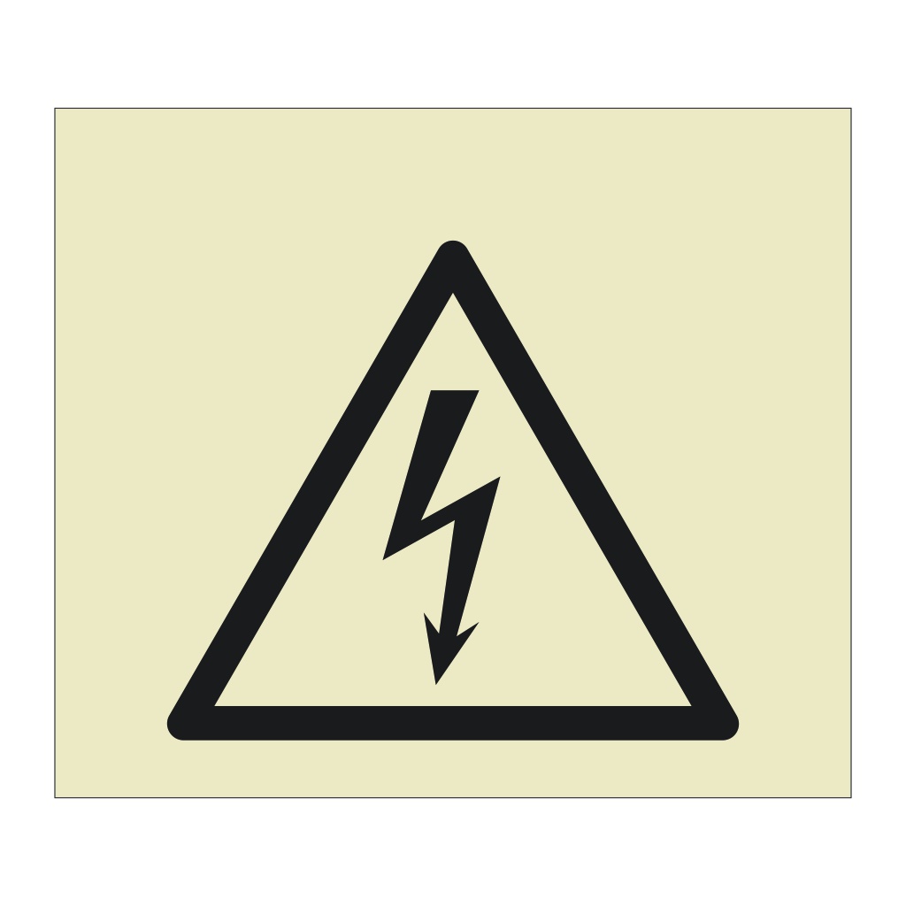 Electrical Hazard symbol (Offshore Wind Sign) | British Safety Signs