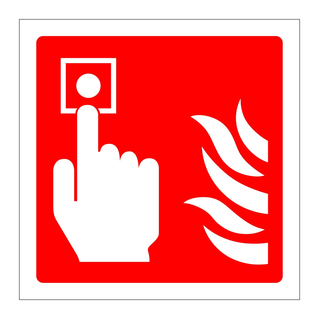 Fire alarm call point symbol sign | British Safety Signs