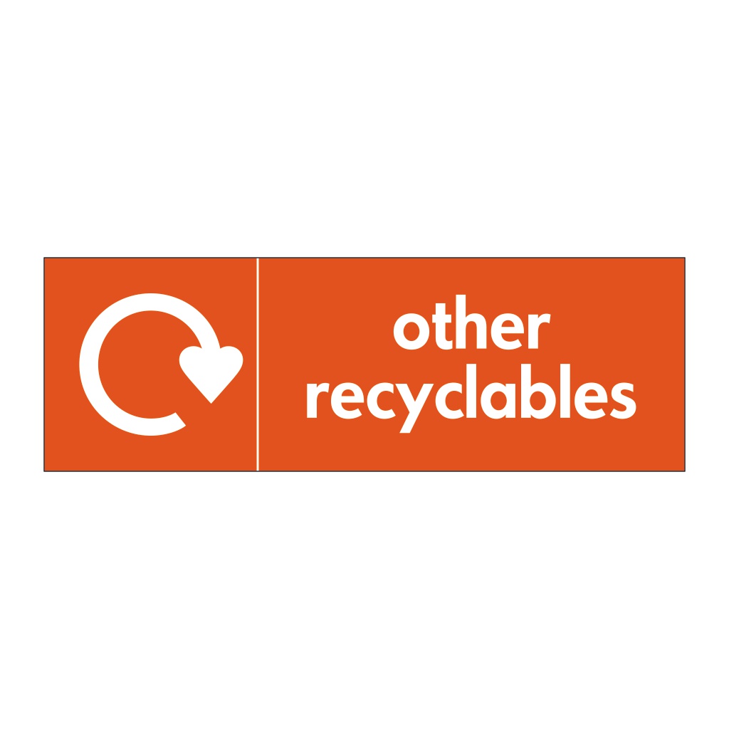 Other recyclables with WRAP recycling logo | British Safety Signs