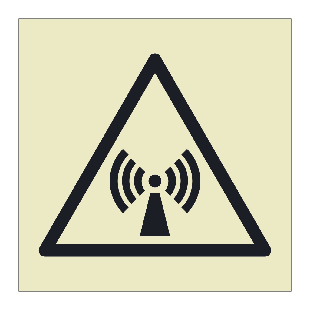Non-ionising radiation hazard warning symbol sign | British Safety Signs
