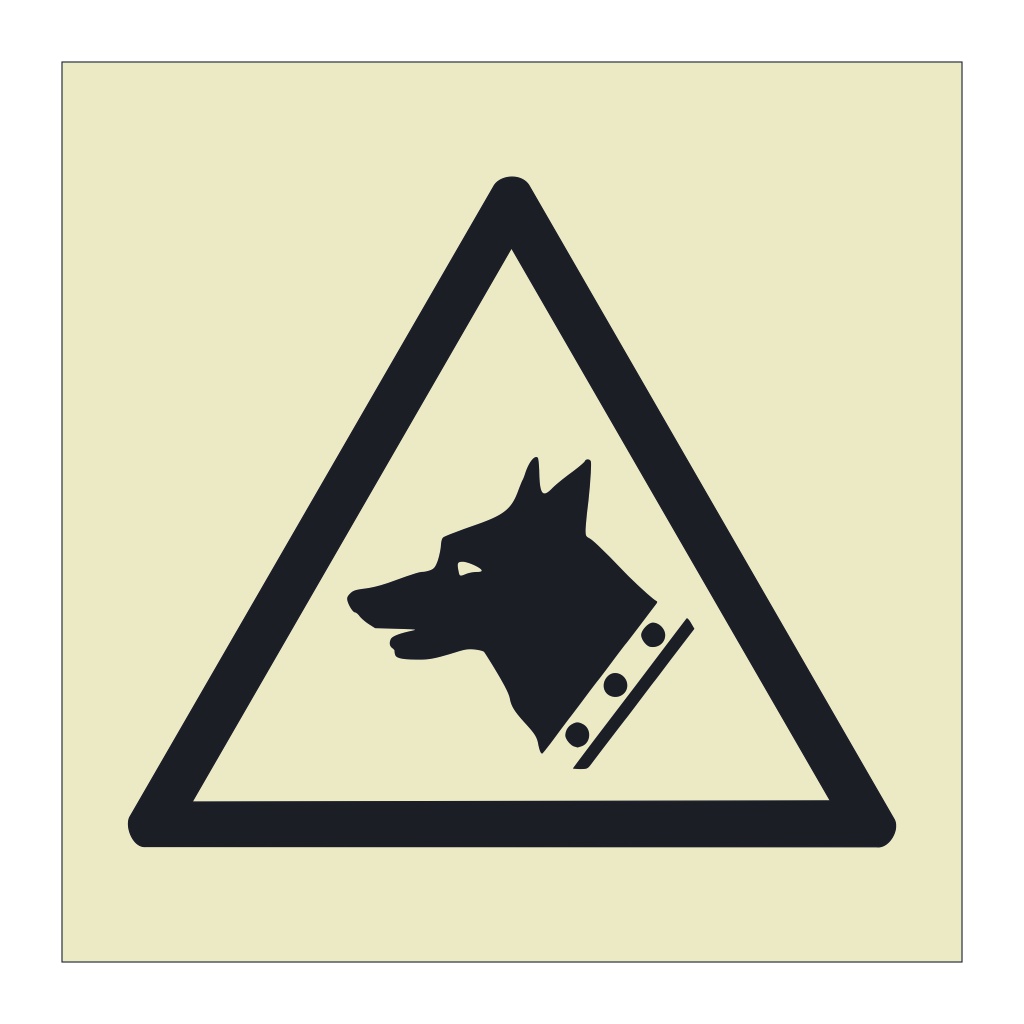 Guard dog hazard warning symbol sign | British Safety Signs