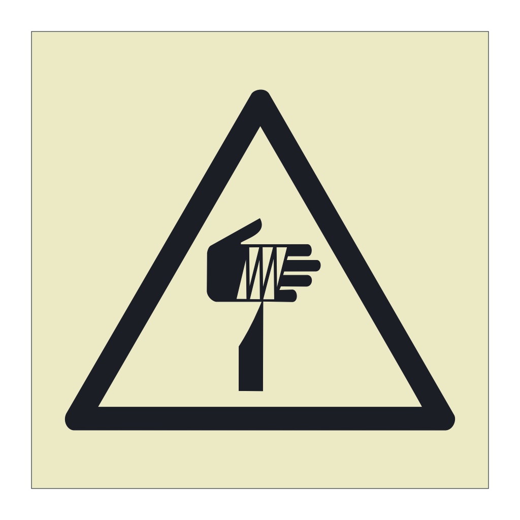 Sharp element hazard warning symbol sign | British Safety Signs