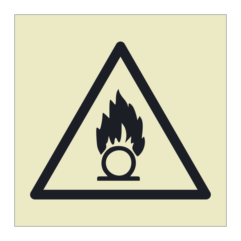 Oxidising substance hazard warning symbol sign | British Safety Signs