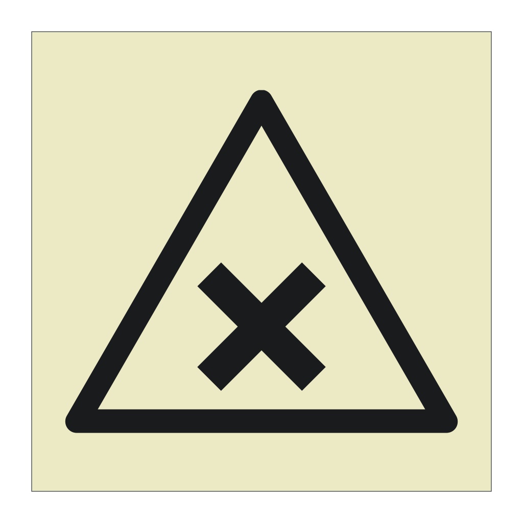 Irritant substance hazard warning symbol sign | British Safety Signs
