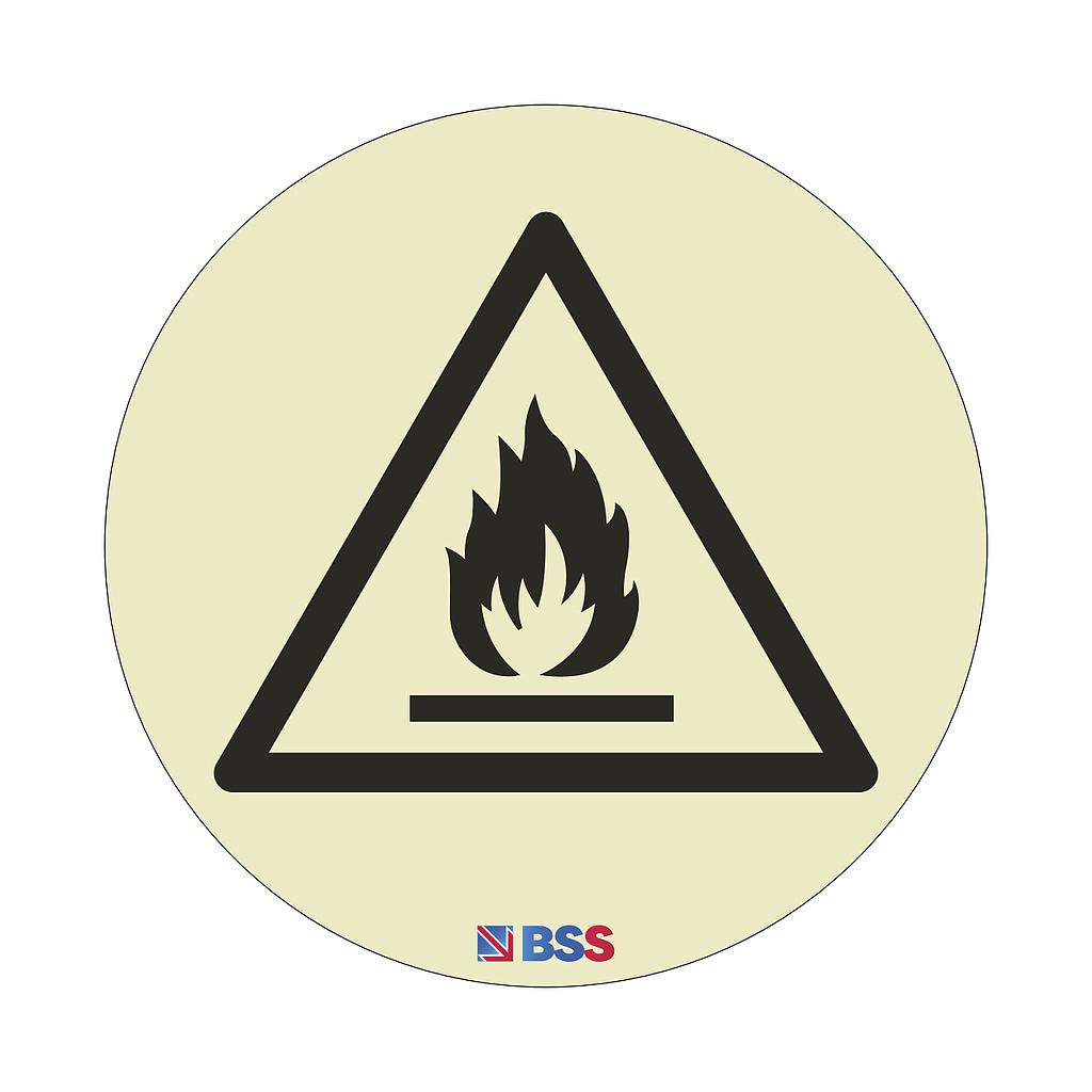 Flammable hazard warning symbol labels (Sheet of 18) | British Safety Signs