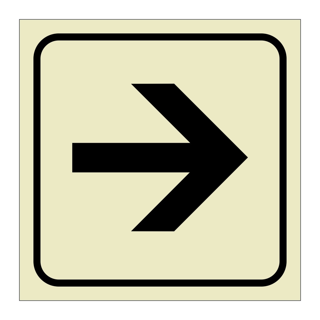 Right directional arrow (Marine Sign) | British Safety Signs