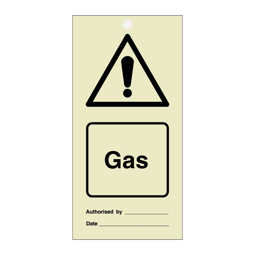 Gas Tie Tag Pack of 10 (Marine Sign) | British Safety Signs