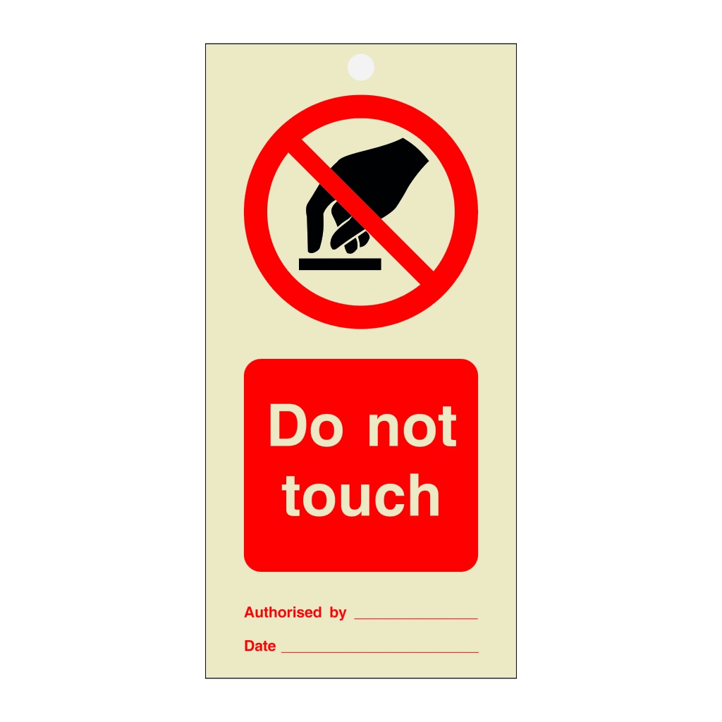 Do not touch Tie Tag Pack of 10 (Marine Sign) | British Safety Signs