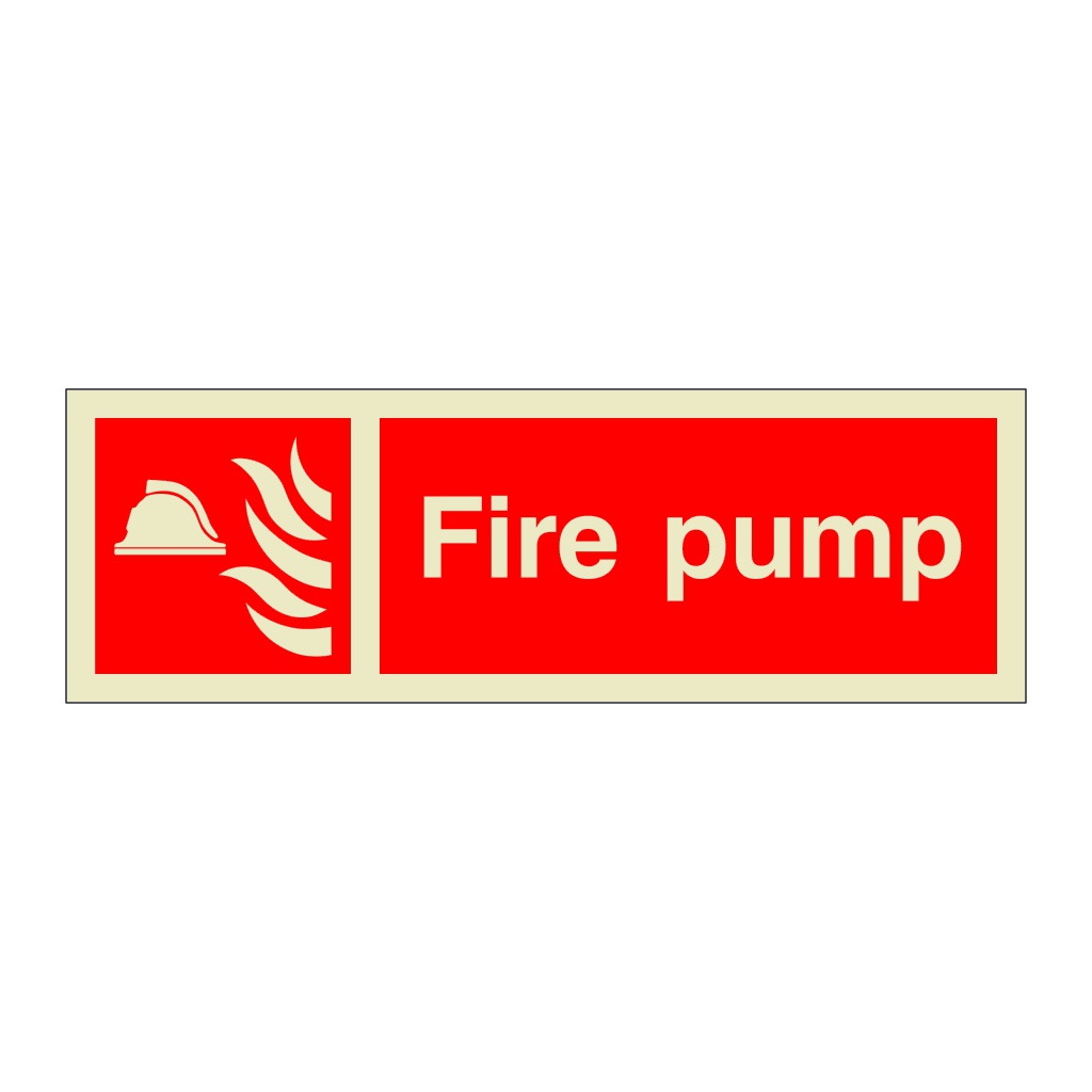 Fire pump (Marine Sign) | British Safety Signs
