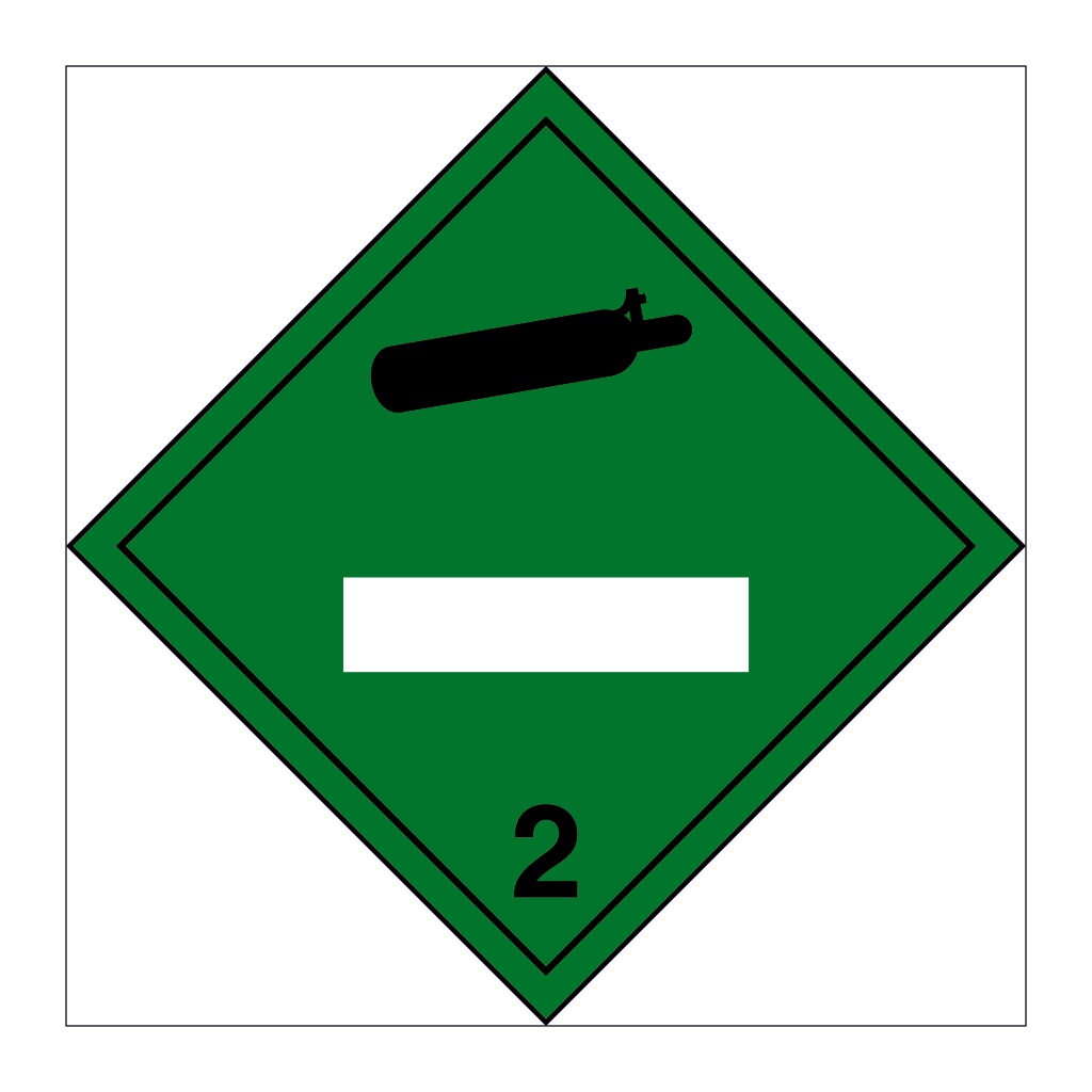 Hazard diamond Class 2.2 Non Flammable compressed gas UN numbers ...
