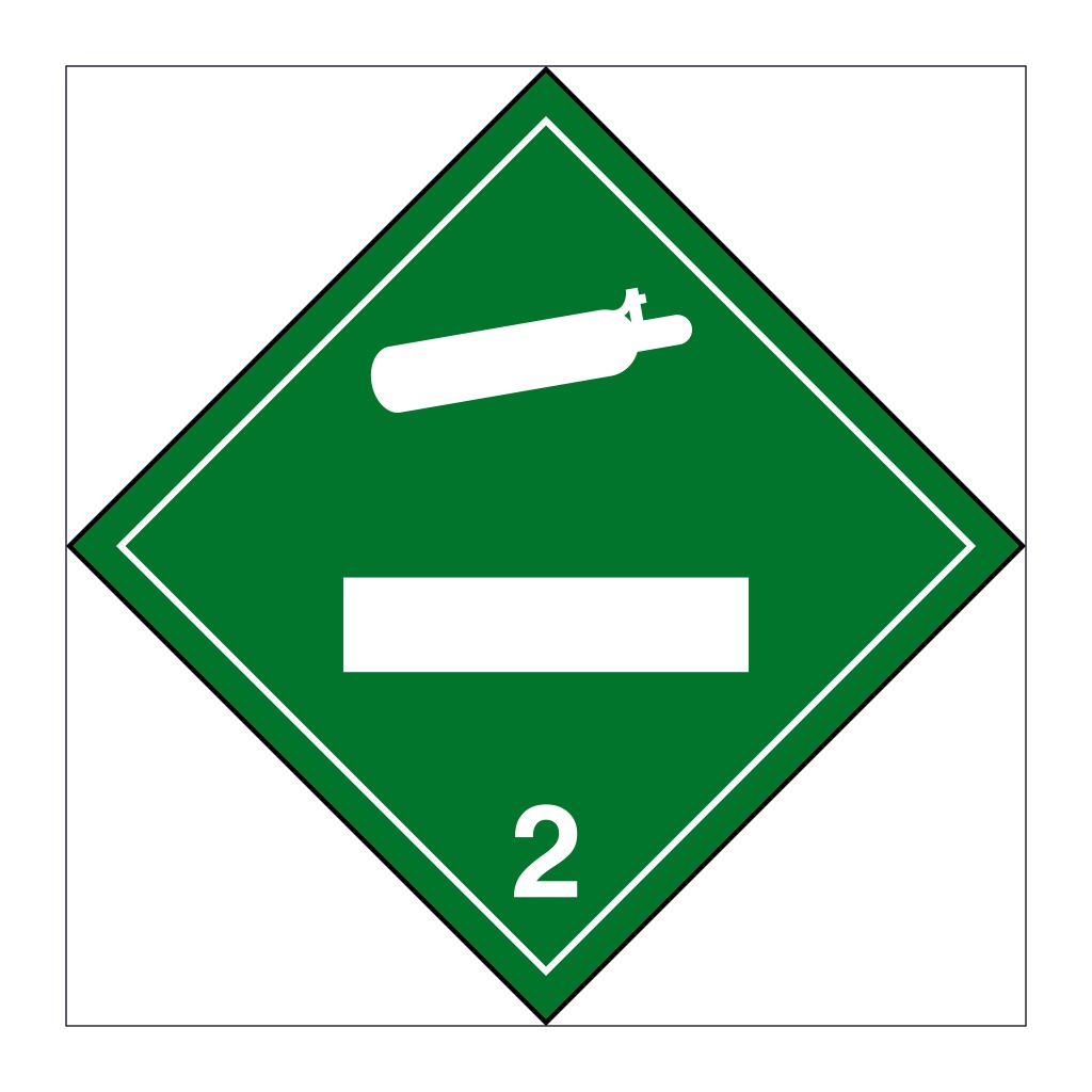 Hazard diamond Class 2.2 Non flammable compressed gas UN numbers ...