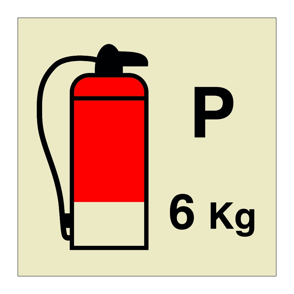 6kg Powder Fire Extinguisher (Marine Sign) | British Safety Signs