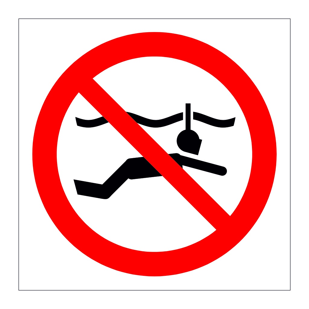 No Snorkelling symbol sign | British Safety Signs