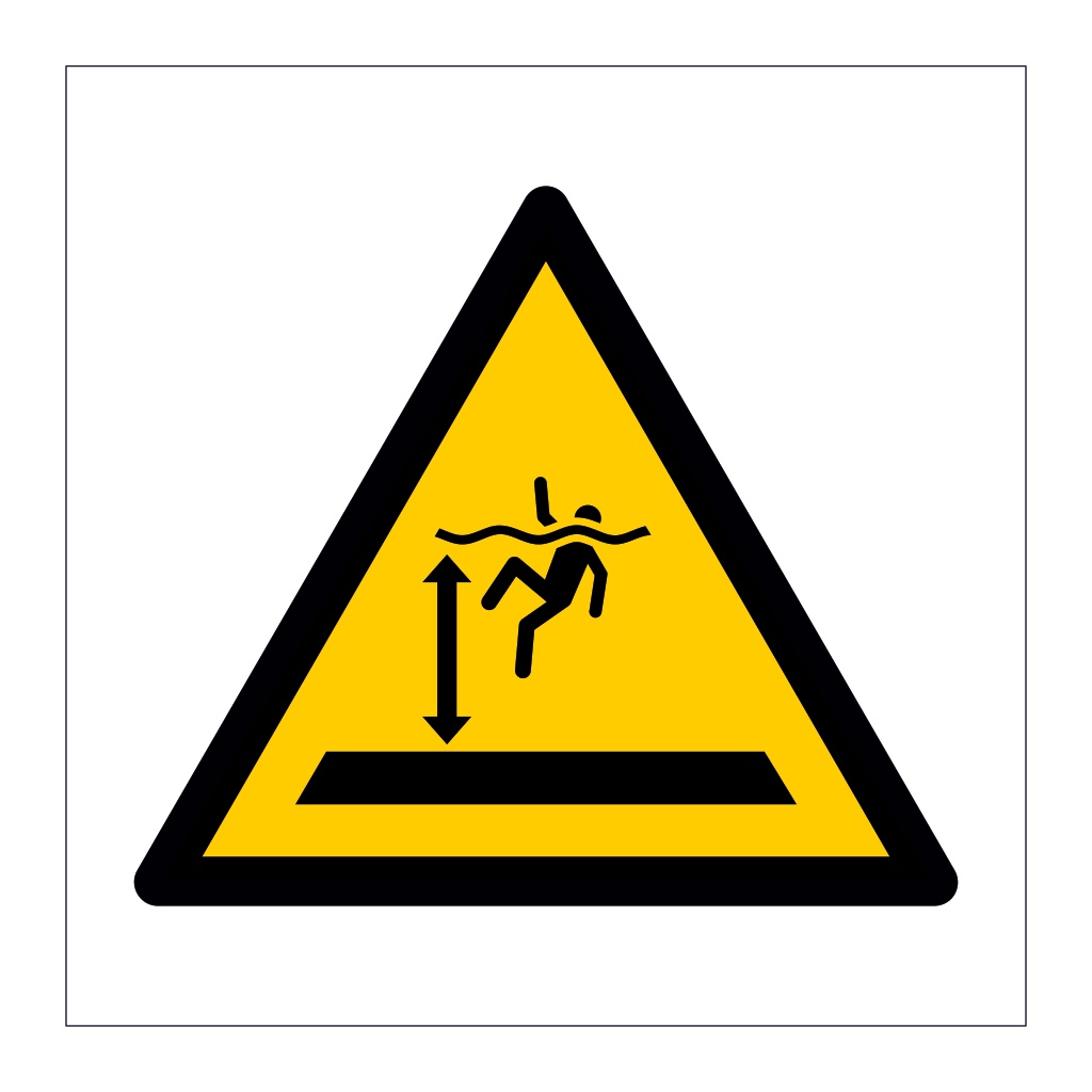 Deep Water symbol sign | British Safety Signs