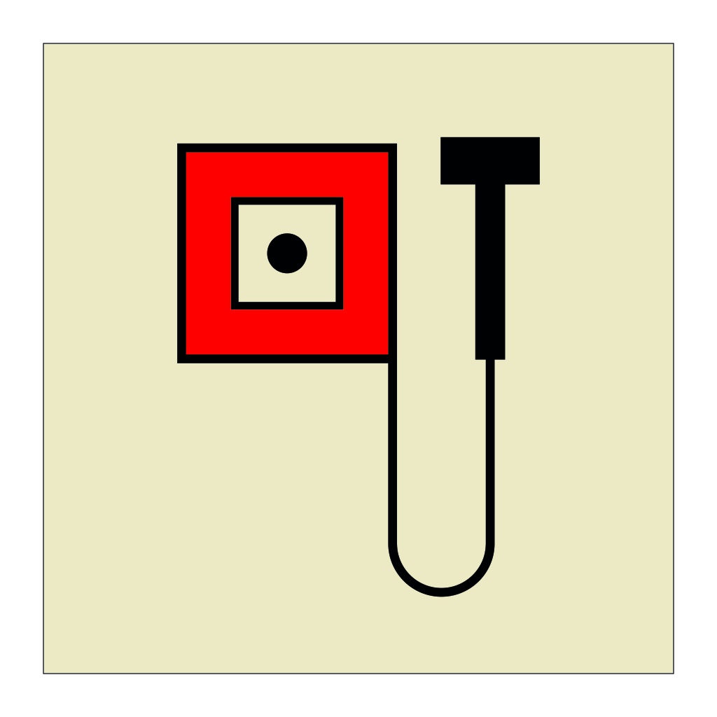 Manually operated call point (Marine Sign) | British Safety Signs