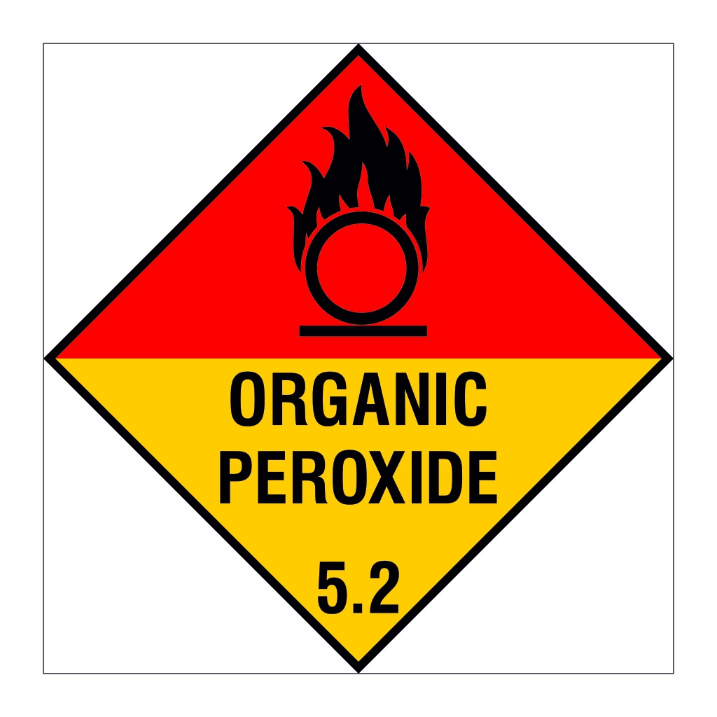 Organic Peroxide Class 5.2 Hazard Warning Diamond sign | British Safety ...