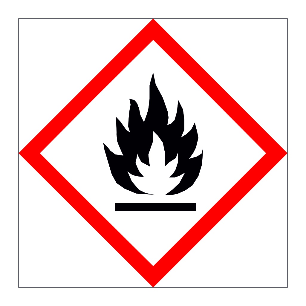 Flammable Hazard Warning Diamond GHS Label sign | British Safety Signs