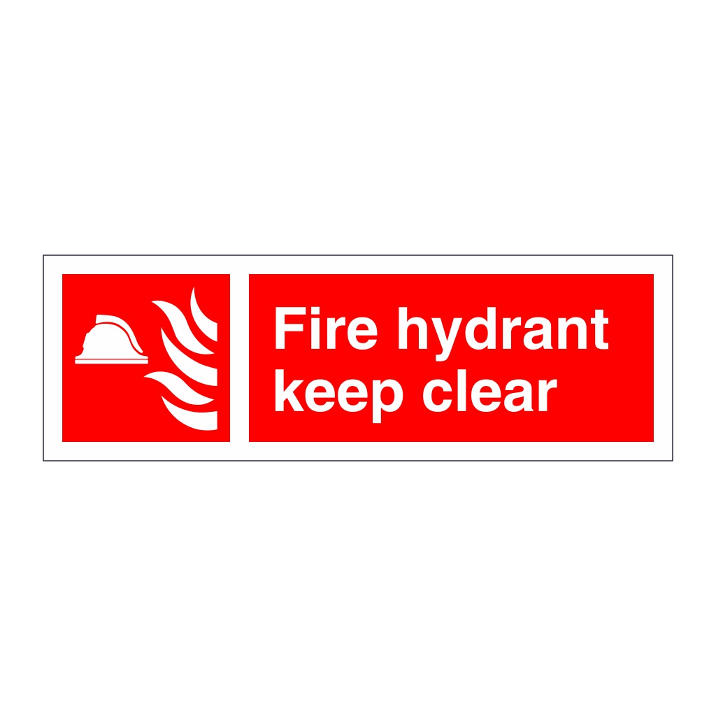 Fire hydrant Keep clear sign | British Safety Signs