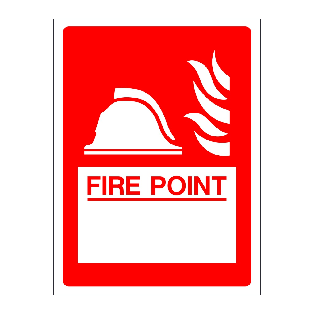 Fire point with blank space sign | British Safety Signs