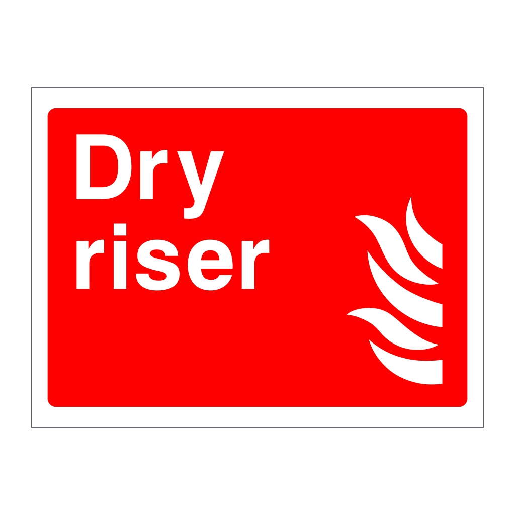 Dry riser sign | British Safety Signs