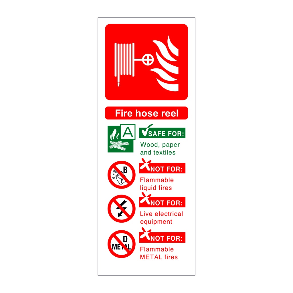 Fire hose reel Identification sign | British Safety Signs