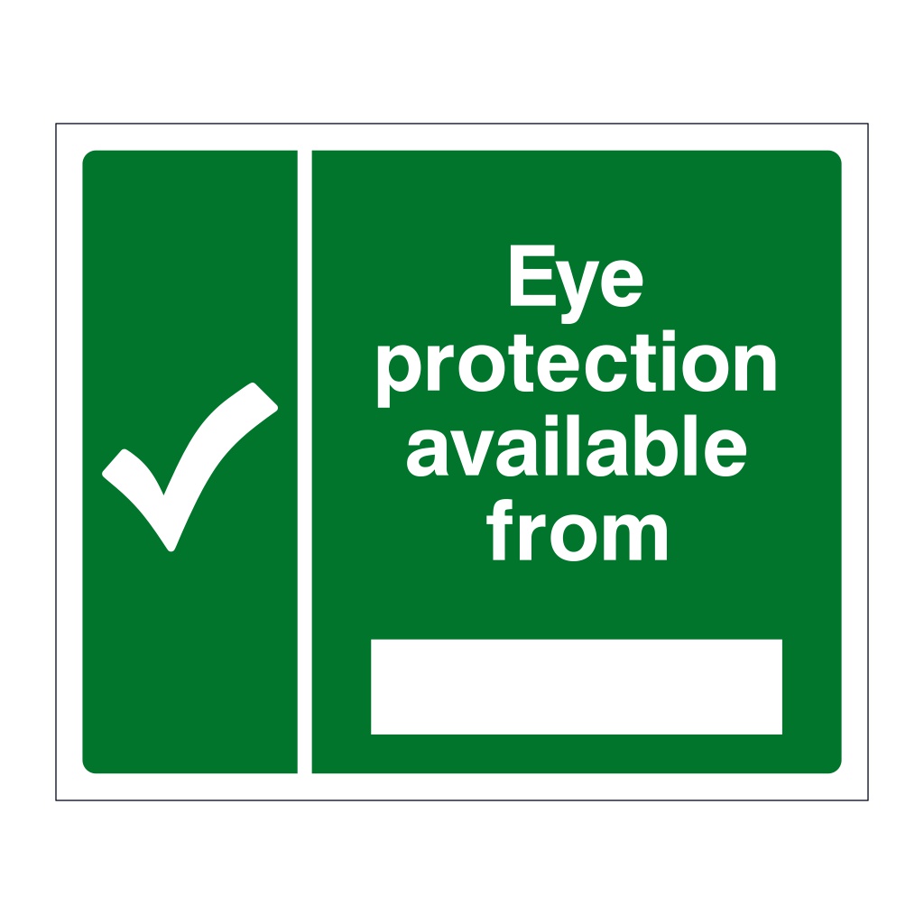 Eye protection available from sign | British Safety Signs