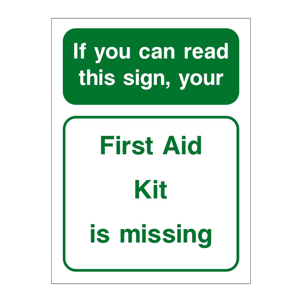First Aid Kit Sign Template