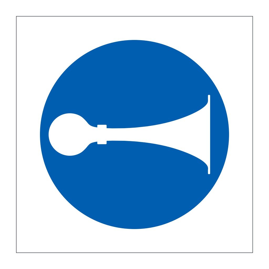 Sound horn symbol sign | British Safety Signs