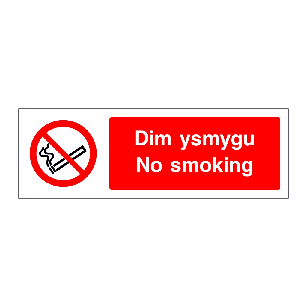 No Smoking English/Welsh sign | British Safety Signs No Smoking English/Welsh sign | British Safety Signs
