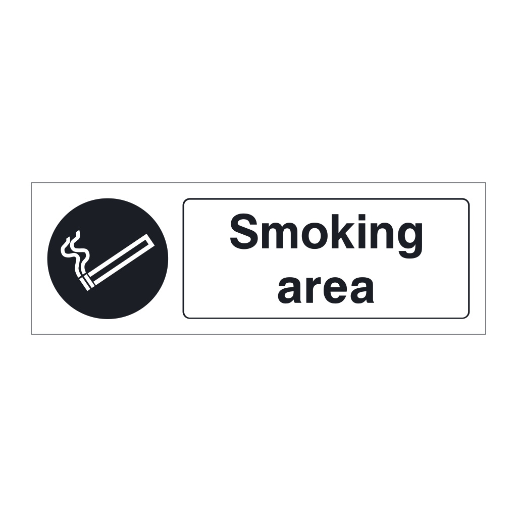 Smoking area sign | British Safety Signs