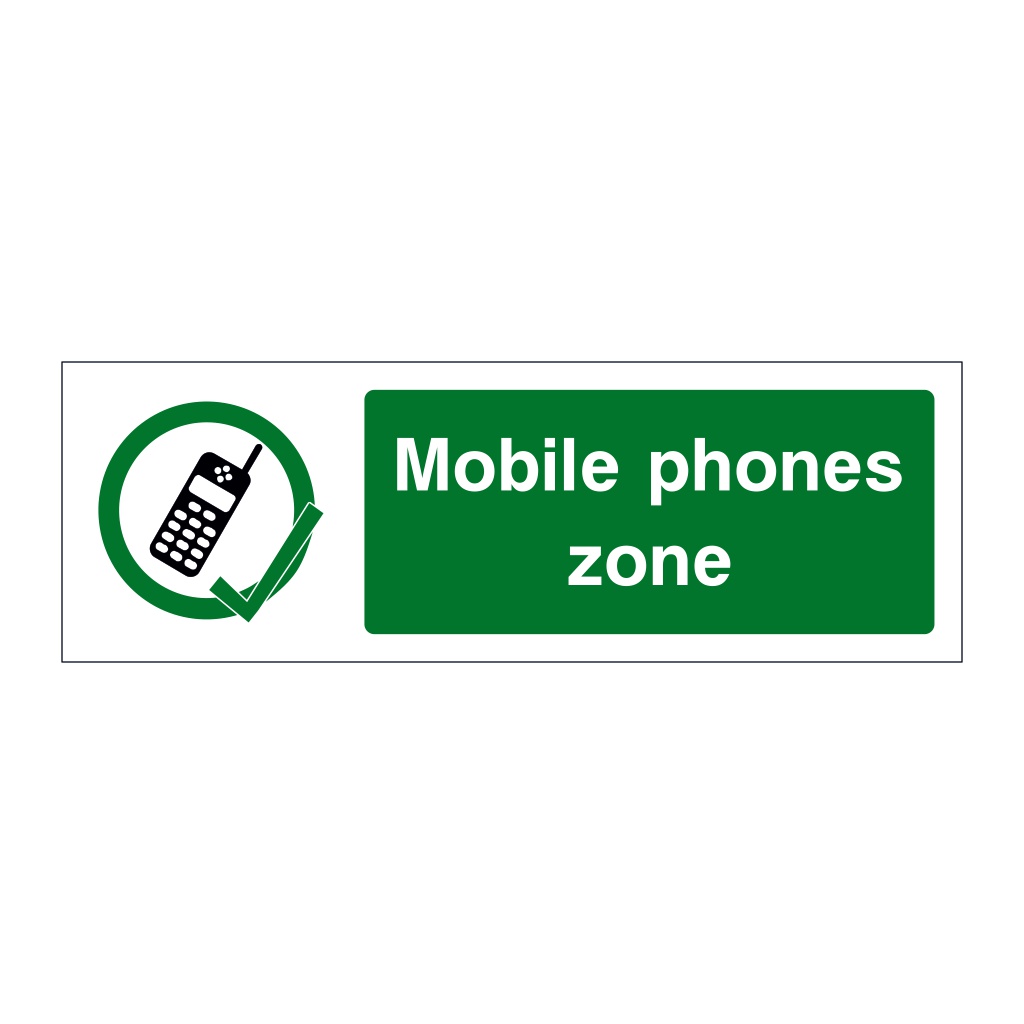 Mobile phones zone sign | British Safety Signs