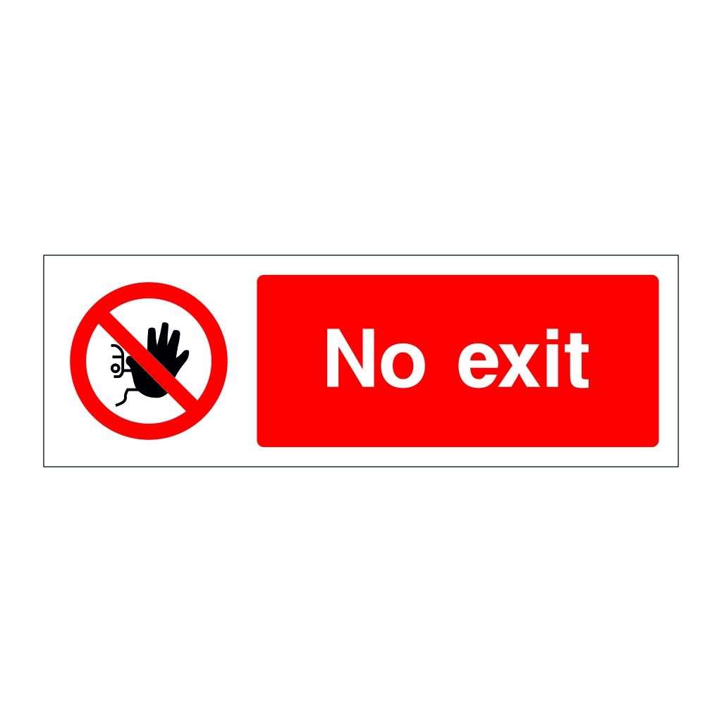 No exit sign | British Safety Signs