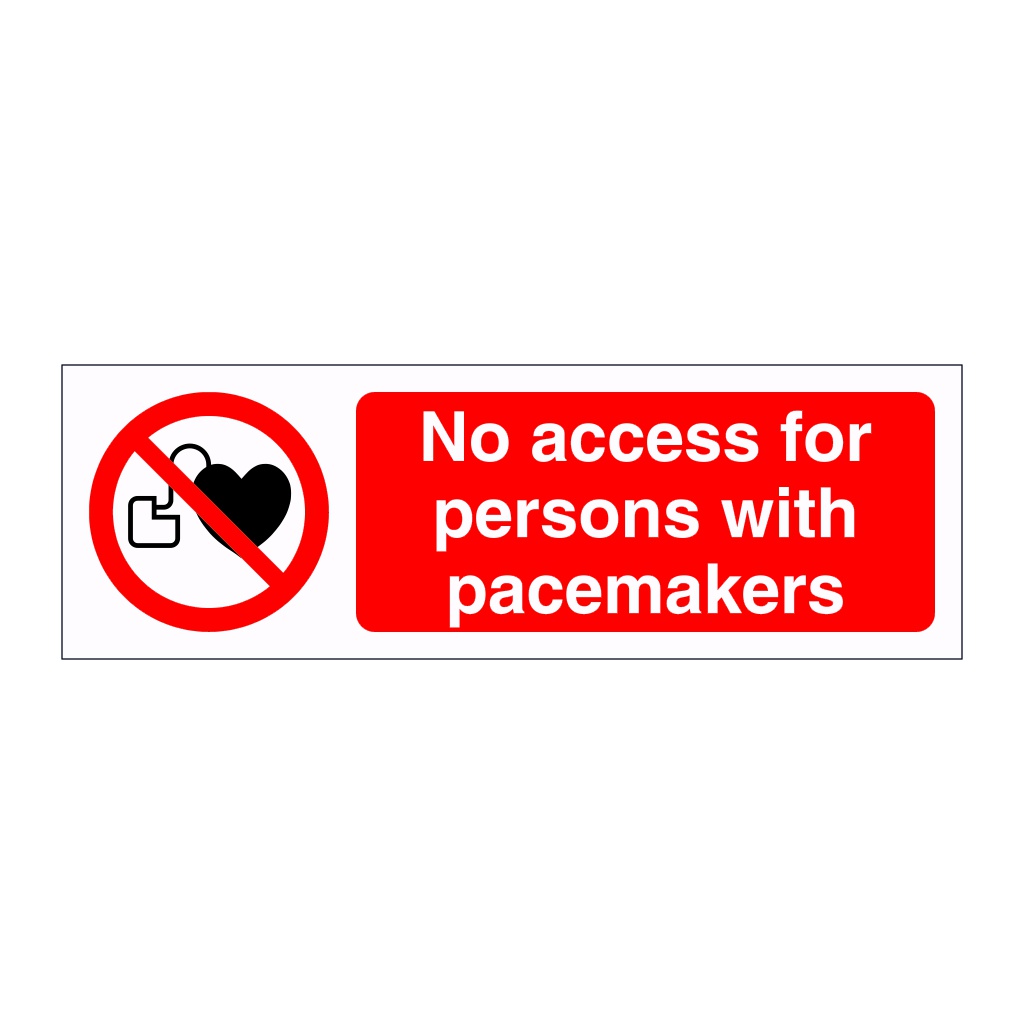 No access for persons with pacemakers sign | British Safety Signs