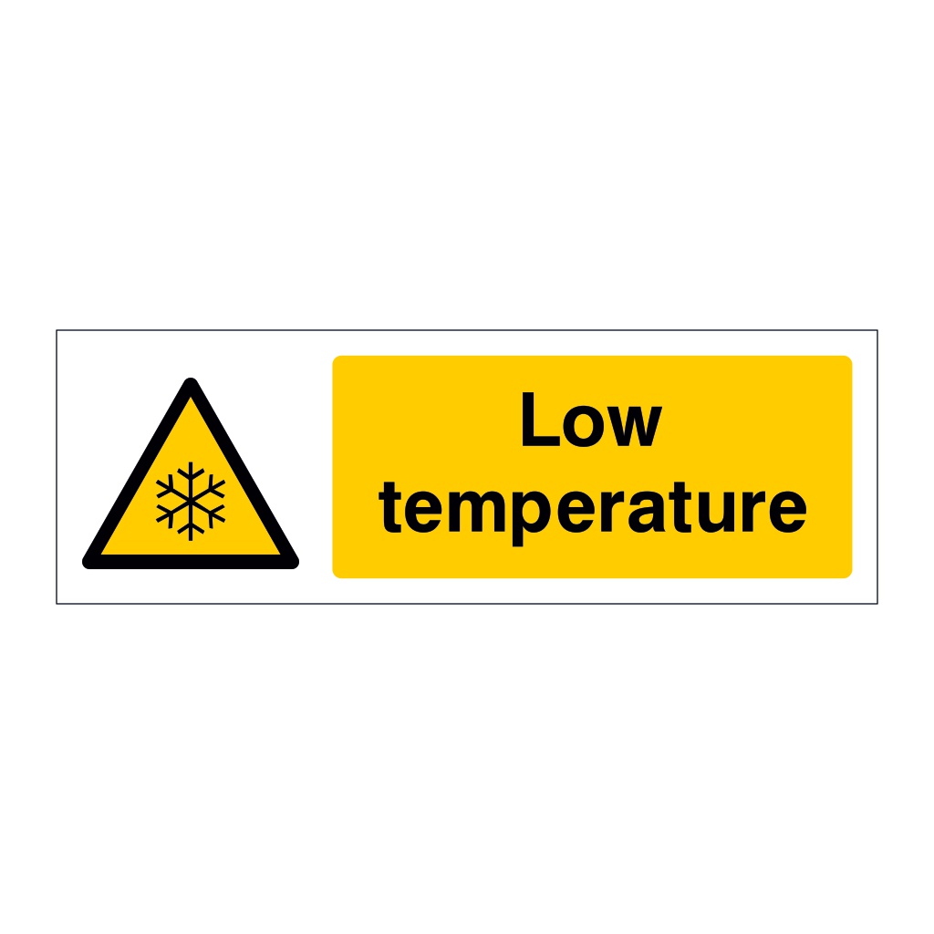 Low temperature sign | Manufactured by British Safety Signs