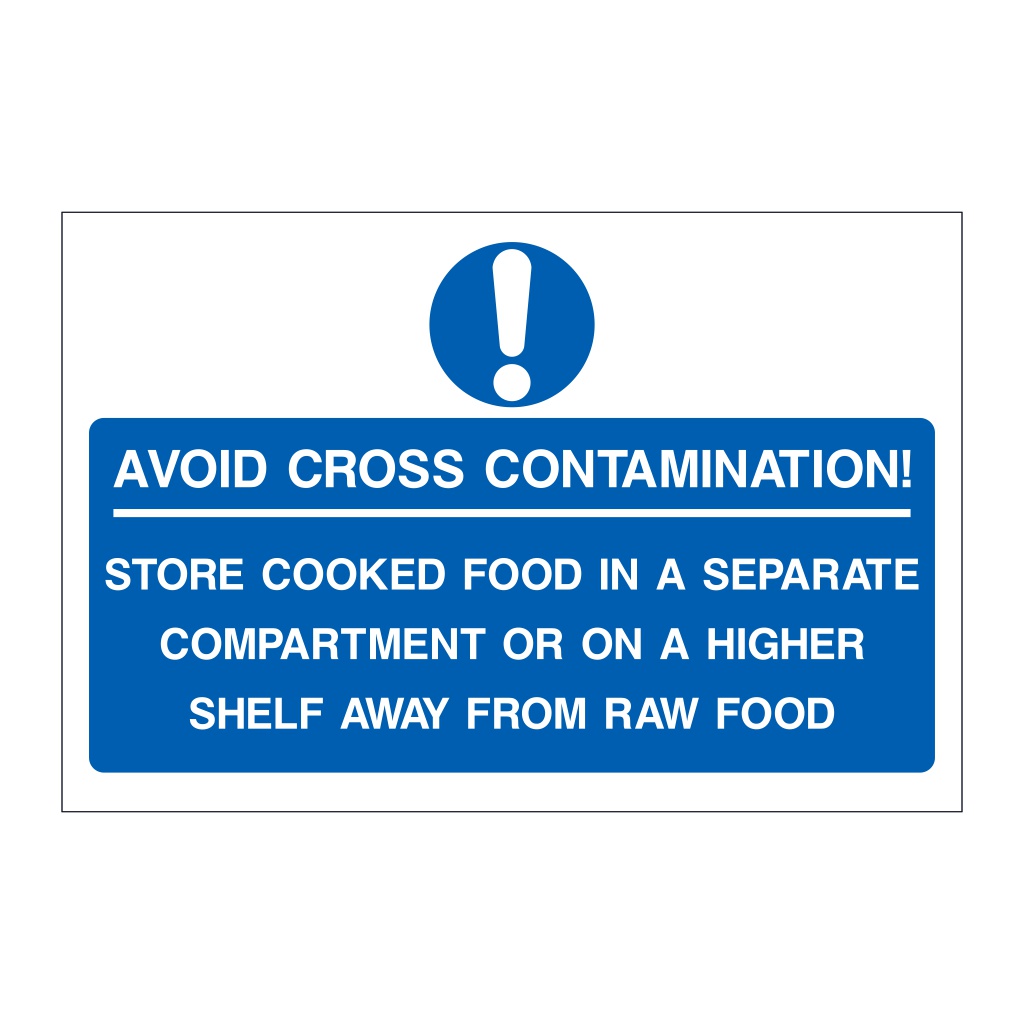 Avoid Cross Contamination sign | Manufactured by British Safety Signs