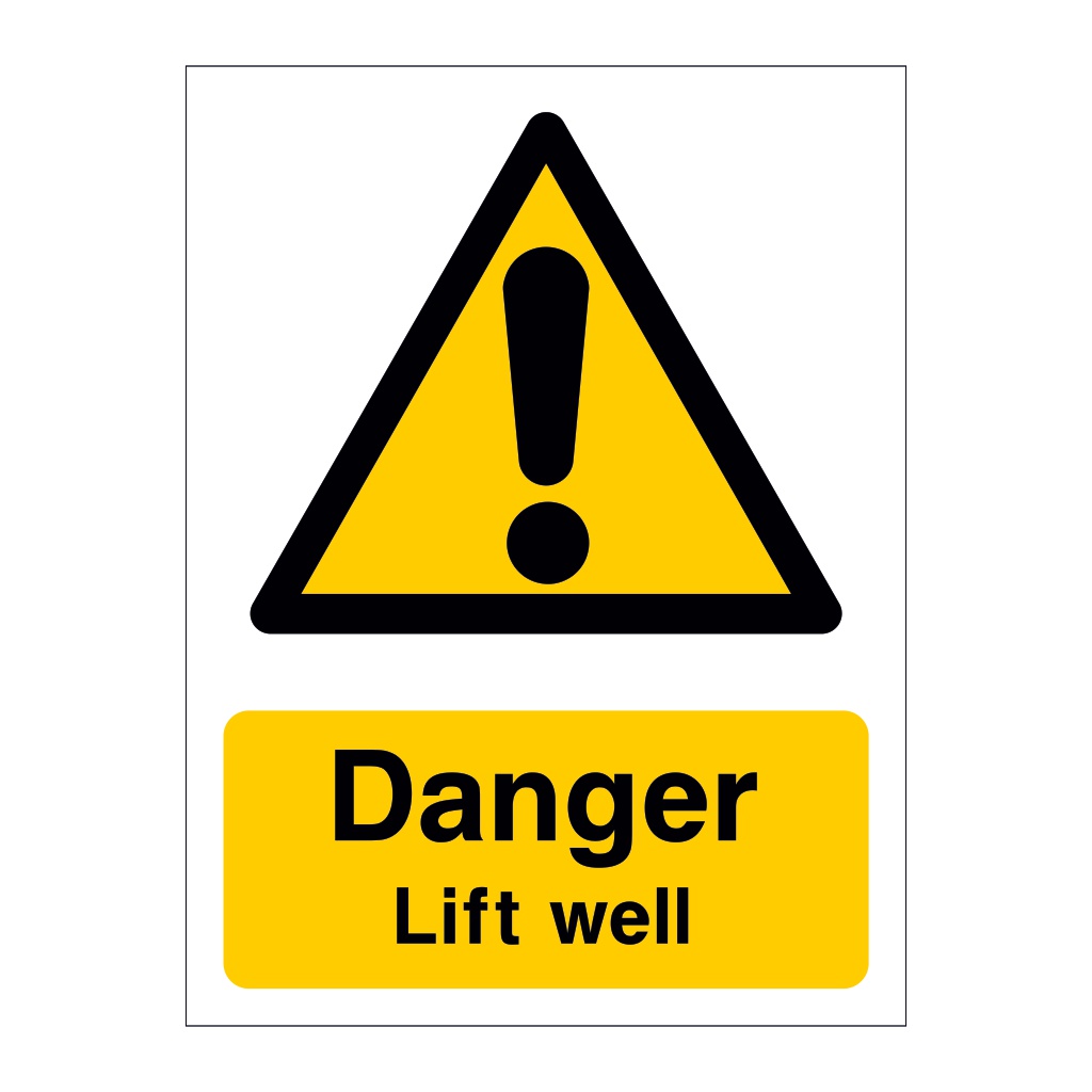 Danger lift well sign | British Safety Signs