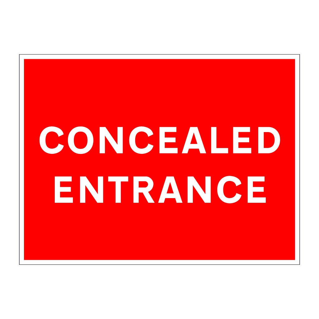 Concealed entrance sign | Manufactured by British Safety Signs