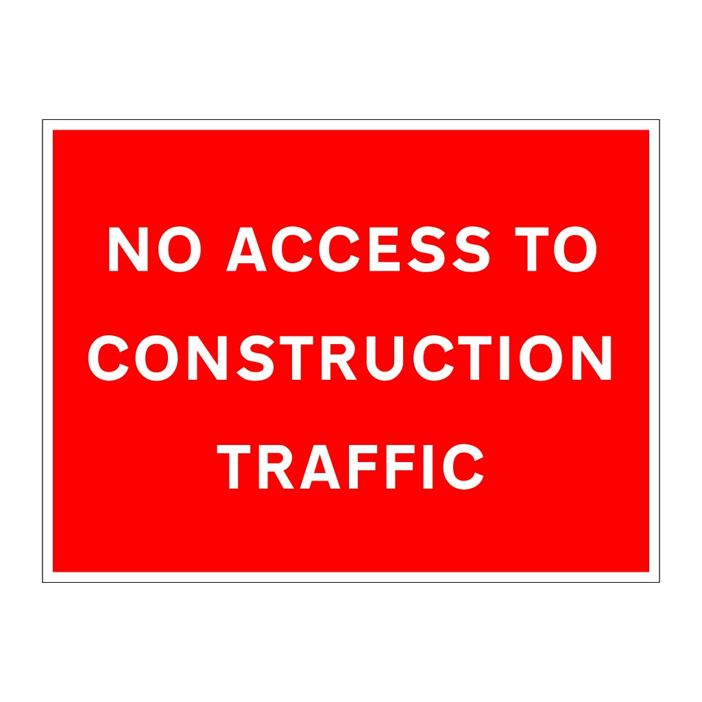 No access to construction traffic sign | by British Safety Signs