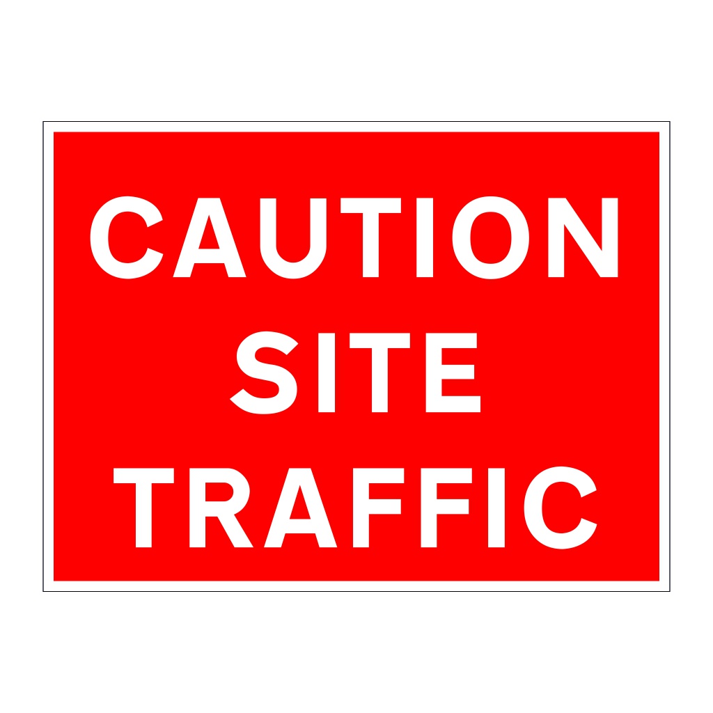 Caution site traffic sign | Manufactured by British Safety Signs