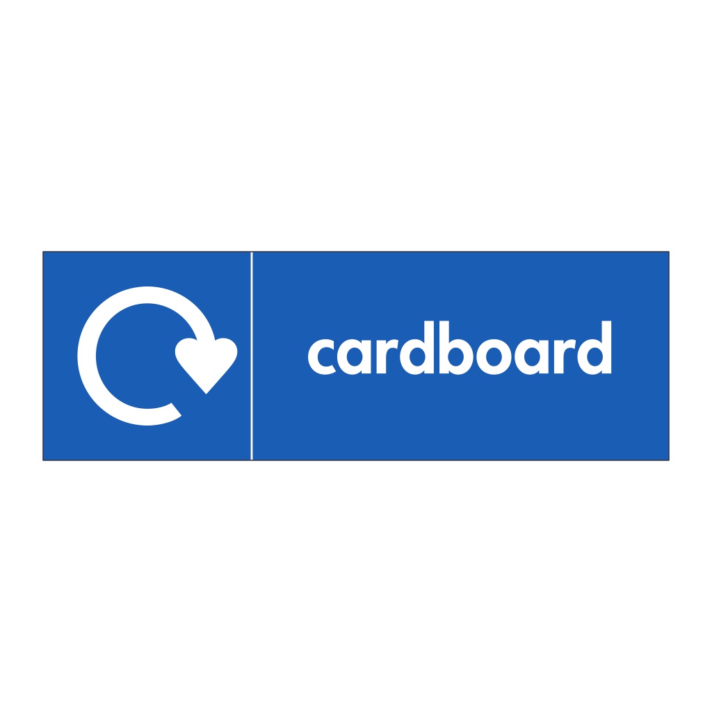 Cardboard with WRAP recycling logo sign | British Safety Signs