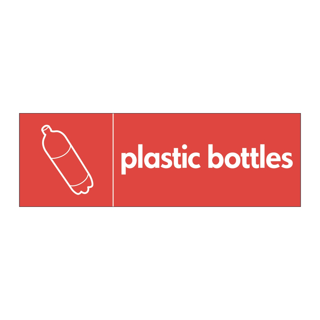 Plastic bottles with icon sign | British Safety Signs