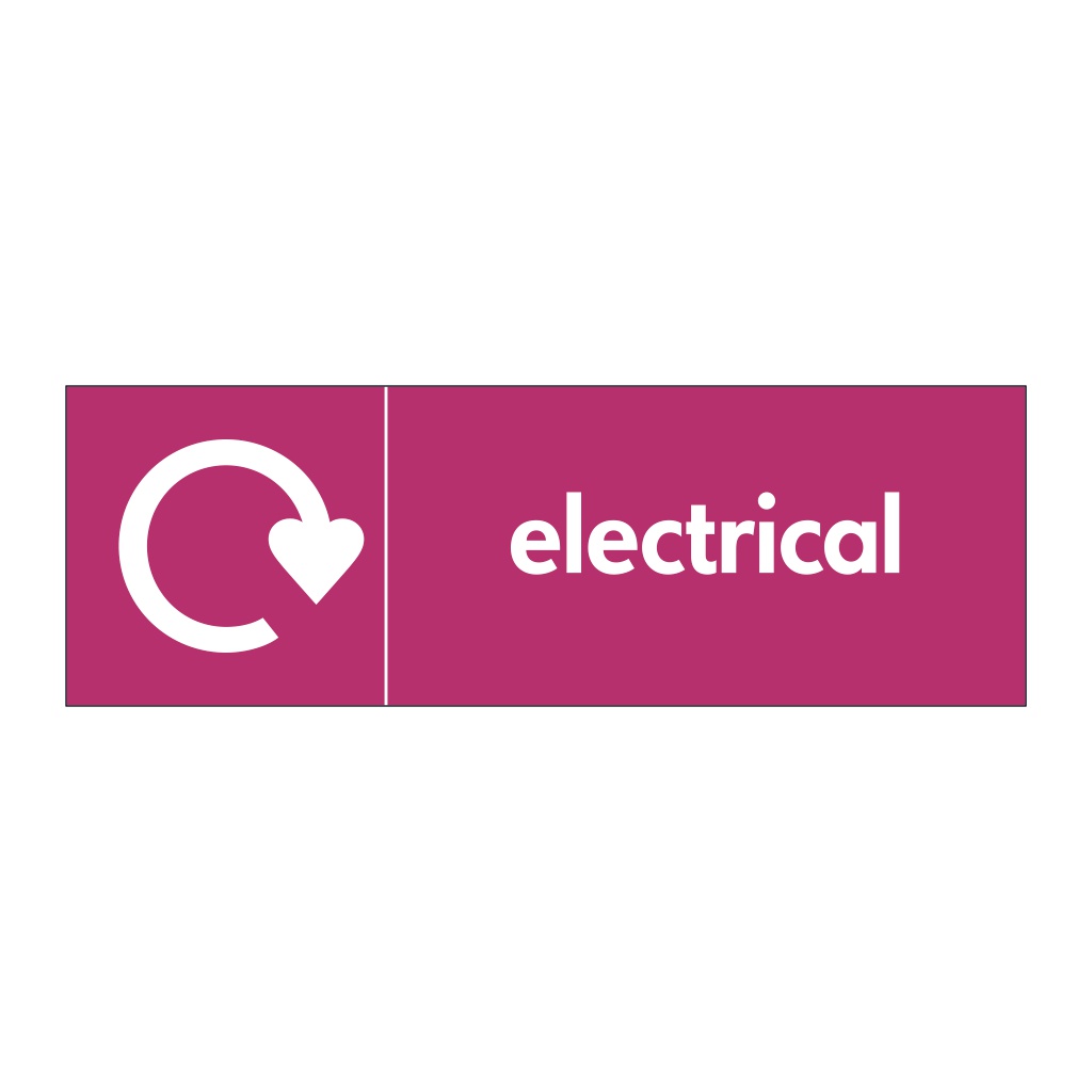 Electrical with WRAP Recycling logo sign | British Safety Signs
