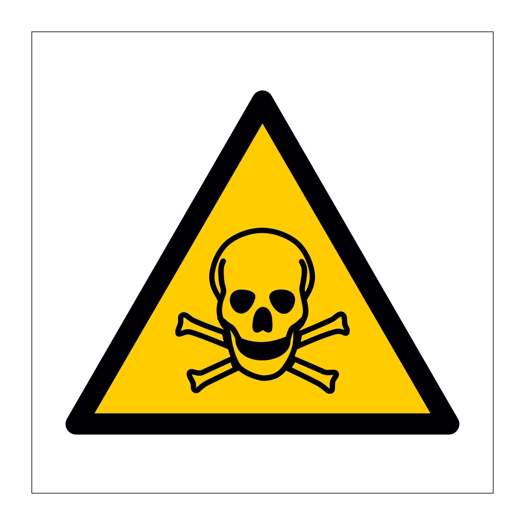 Toxic material hazard warning symbol sign | British Safety Signs