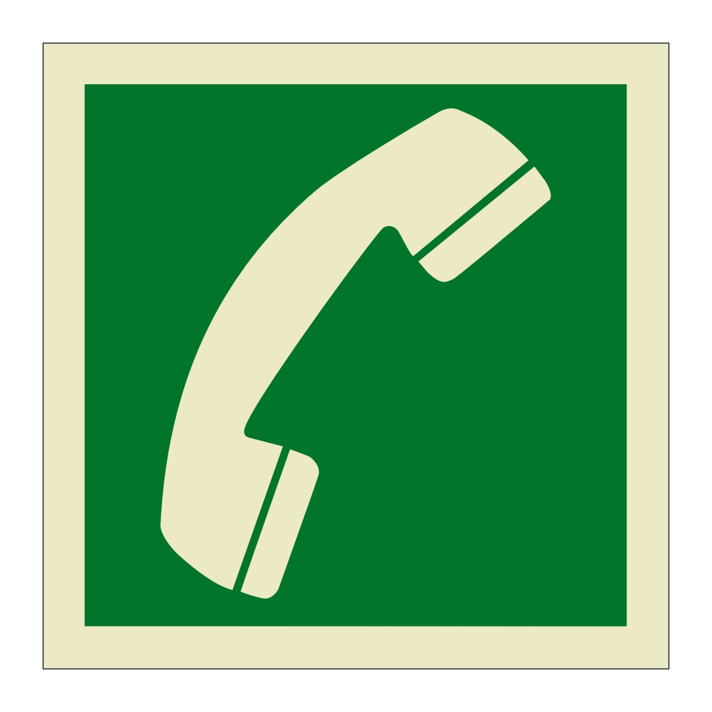 Emergency telephone symbol (Marine Sign) | British Safety Signs