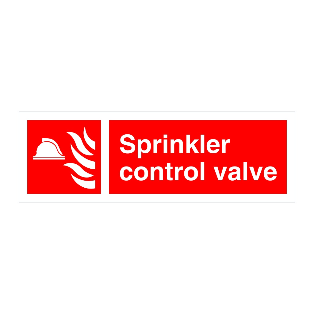 Sprinkler Control Valve sign | British Safety Signs