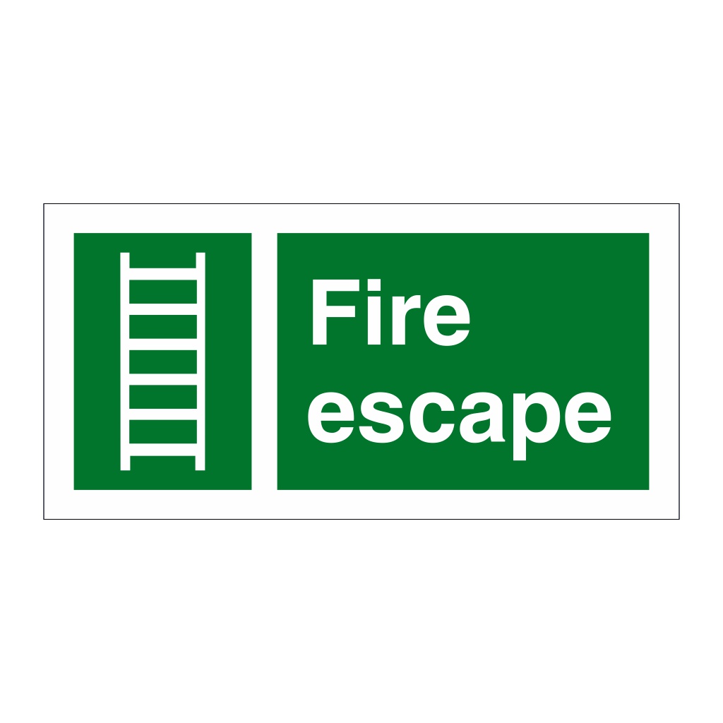 Fire Escape sign | Manufactured by British Safety Signs