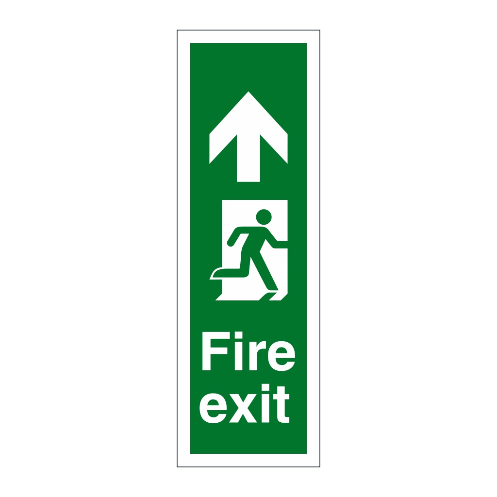 Fire Exit Arrow Up sign | British Safety Signs