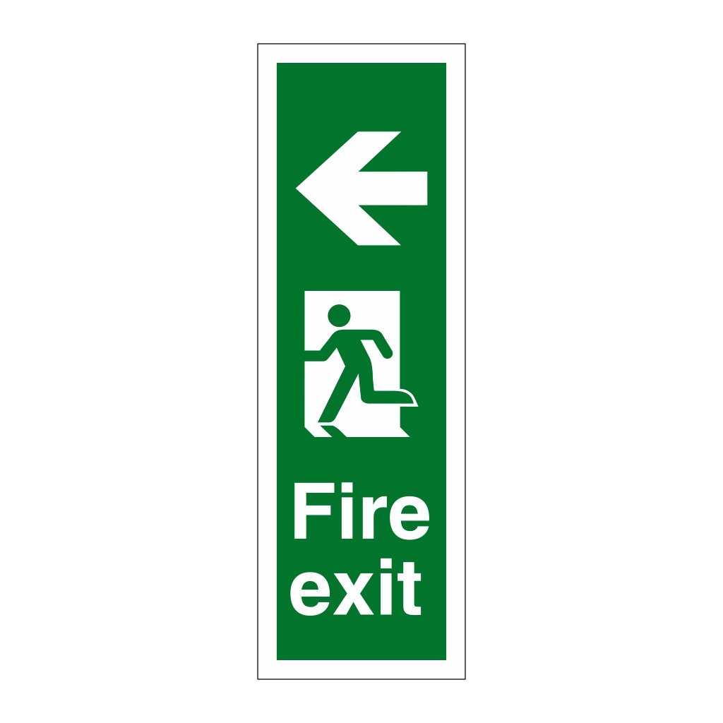 Fire Exit Arrow Left sign | British Safety Signs